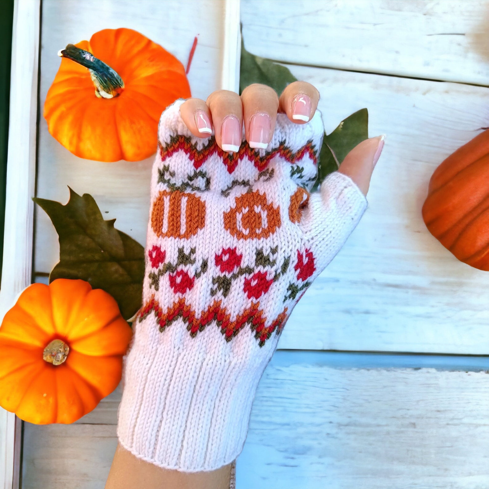 Knitting Pattern for "autumn Fruits" Mittens - Etsy