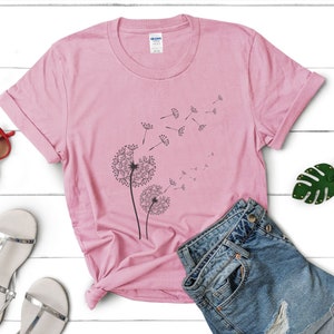 Dandelions Blowing in the Wind T-shirt Offered in 7 Colors - Etsy