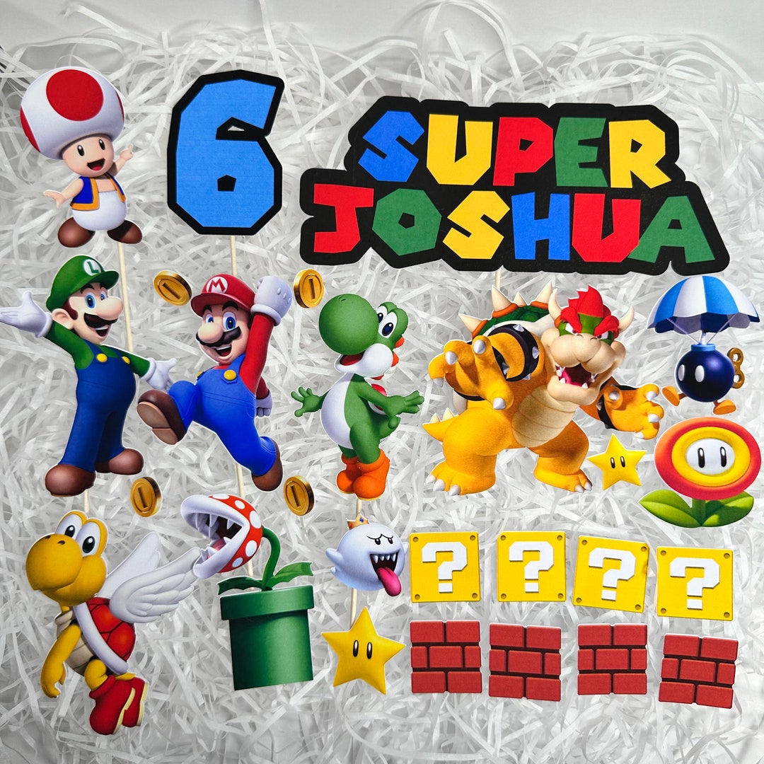 Super Mario Cake Topper / Super Mario Cake Charms / Super Mario ...