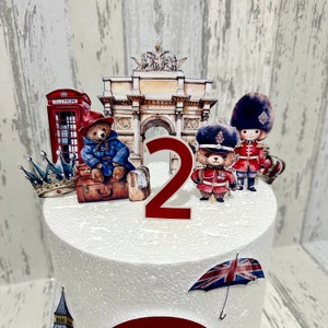 Paddington Bear Cake Topper Cake Charm Birthday Party Cake Topper ...