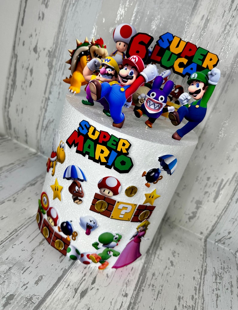 Super Mario Cake Topper / Super Mario Cake Charms / Super - Etsy UK