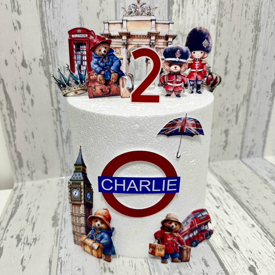Paddington Bear Cake Topper Cake Charm Birthday Party Cake Topper ...