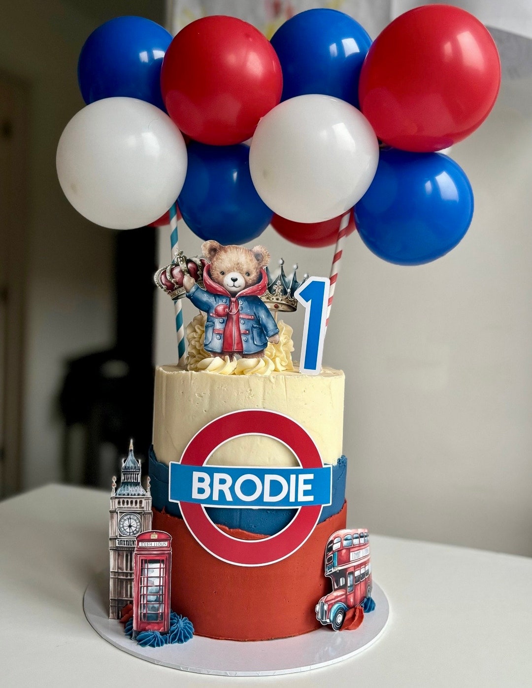 Paddington Bear Cake Topper Cake Charm Birthday Party Cake Topper ...