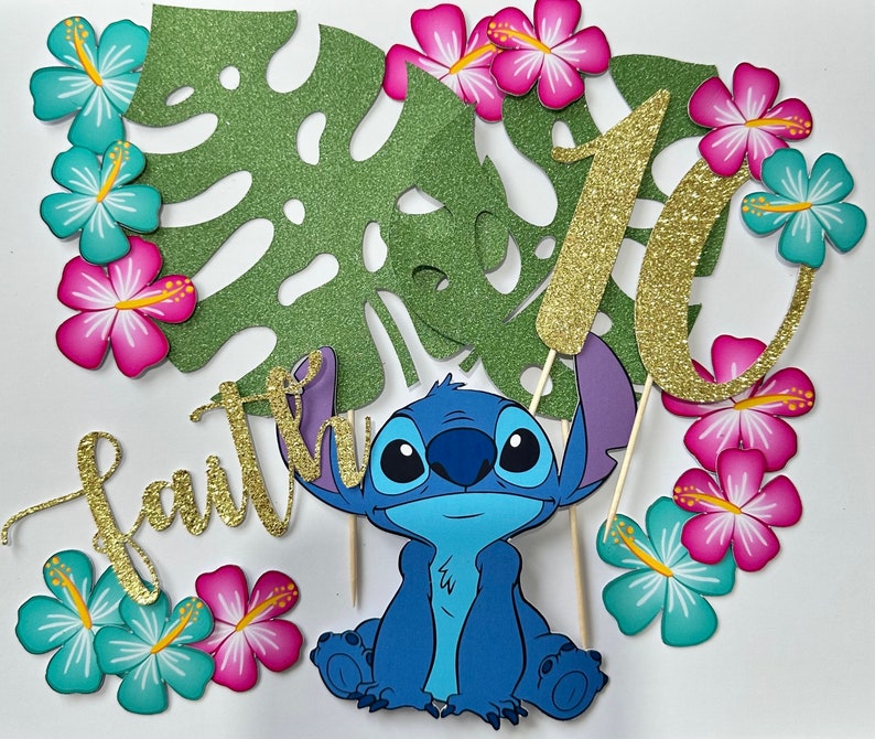 Lilo and Stitch Cake Topper Set/ Lilo & Stitch Cake Topper/ Lilo and ...