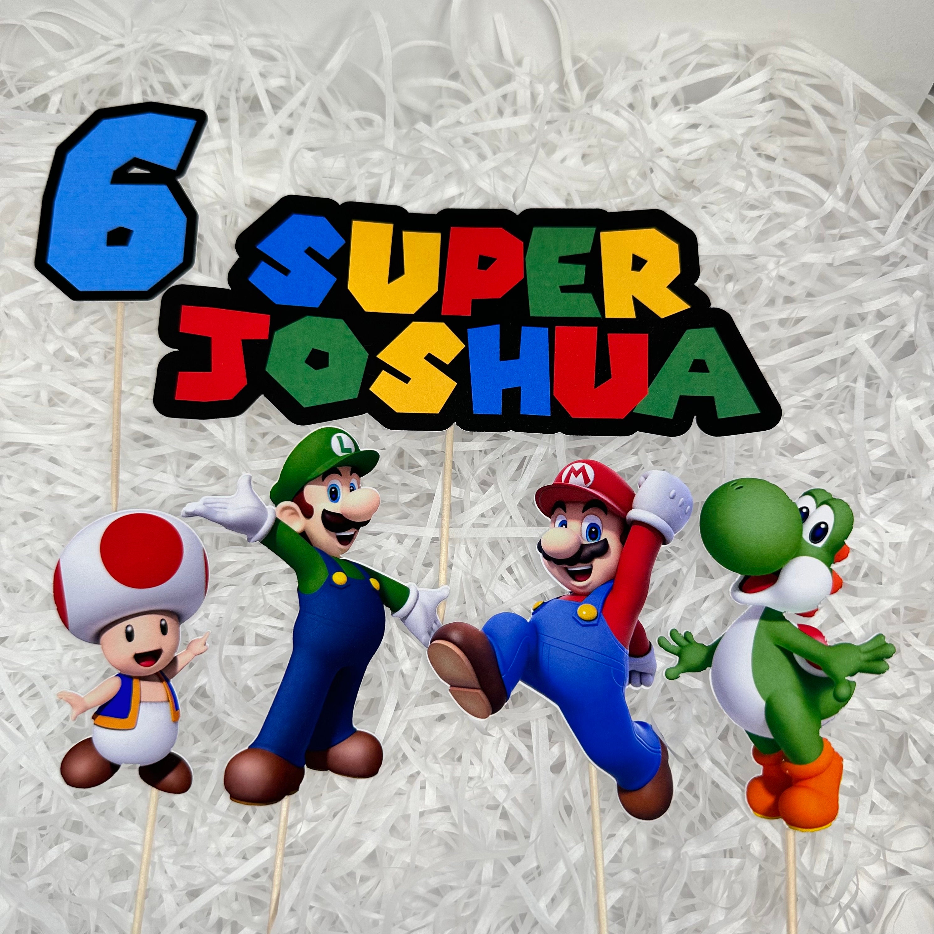 Super Mario Cake Topper / Super Mario Cake Charms / Super - Etsy