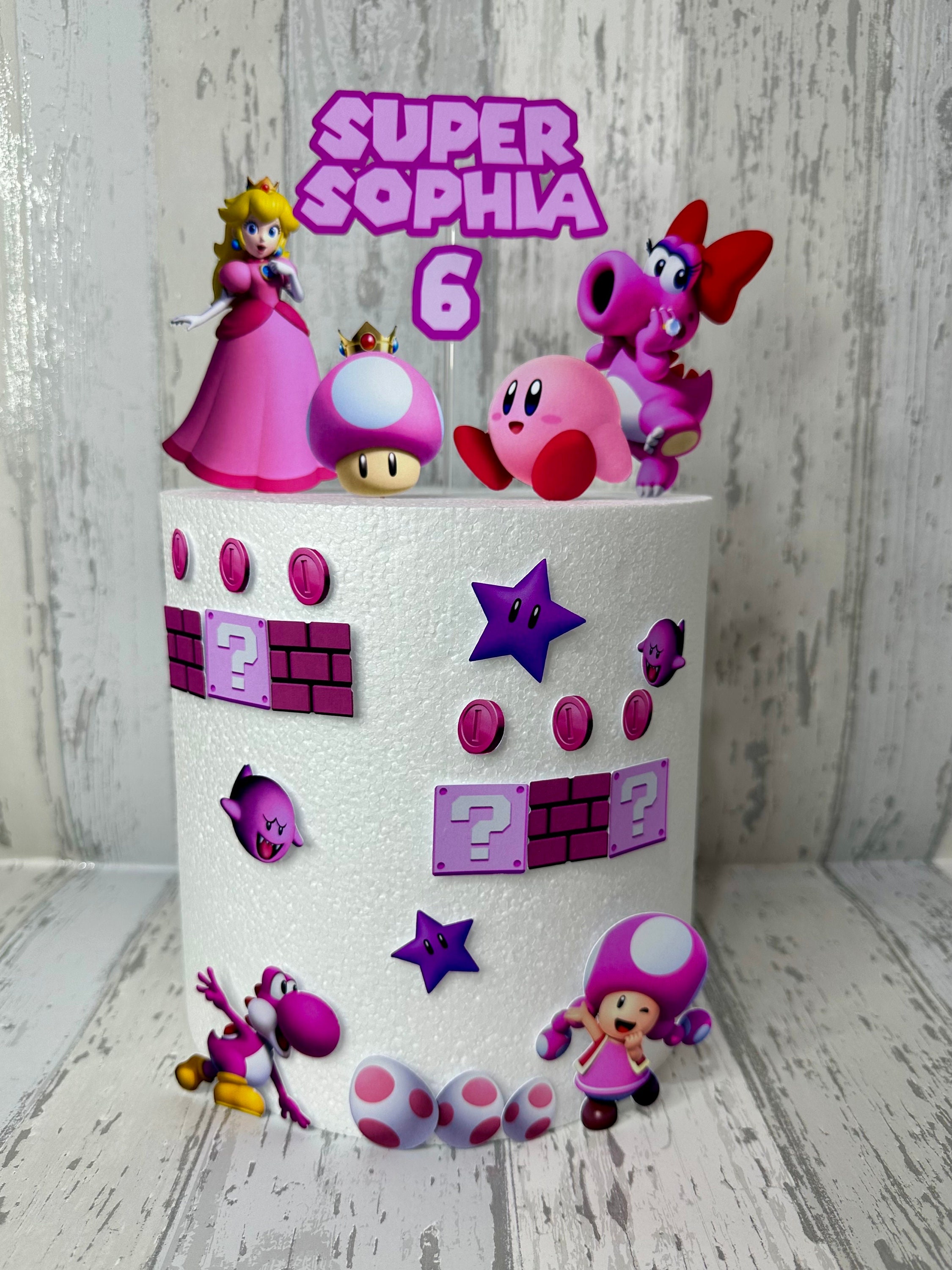 Princess Peach Cake Topper / Princess Peach Cake Charm/ Super - Etsy