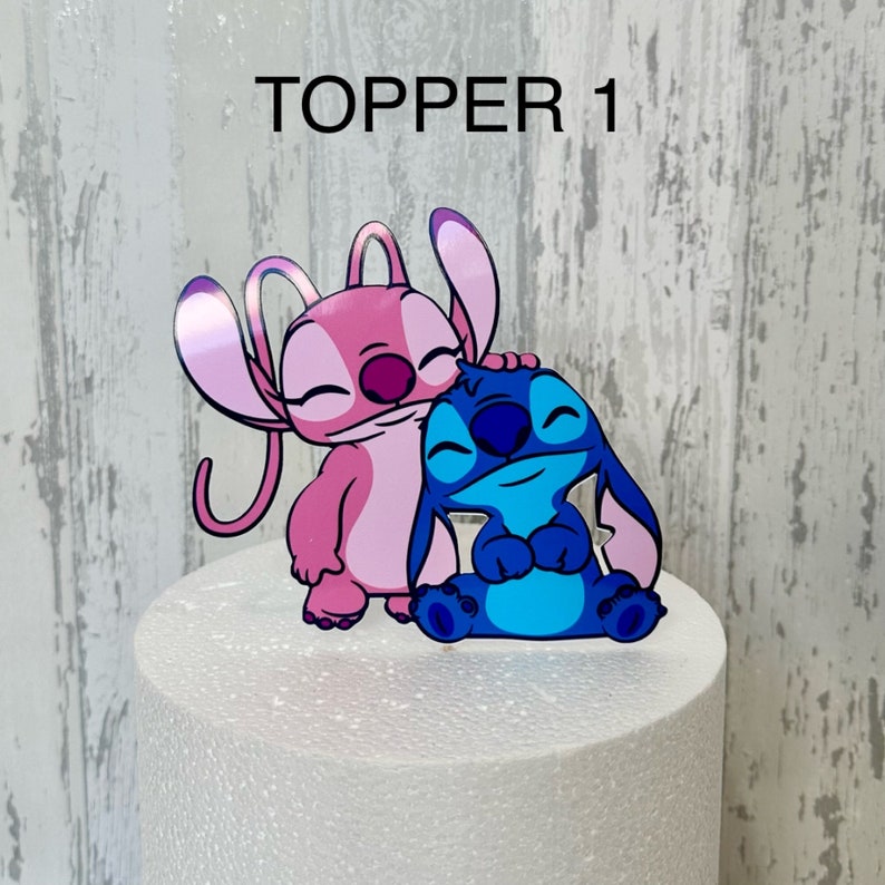 Stitch and Angel Cake Toppers/ Stitch Cake Topper/ Stitch Birthday ...