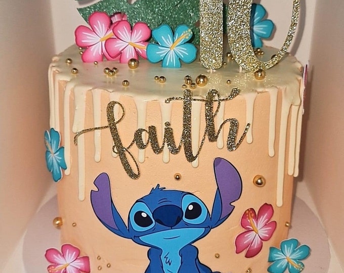 Lilo and Stitch Cake Topper Set/ Lilo & Stitch Cake Topper/ Lilo and ...