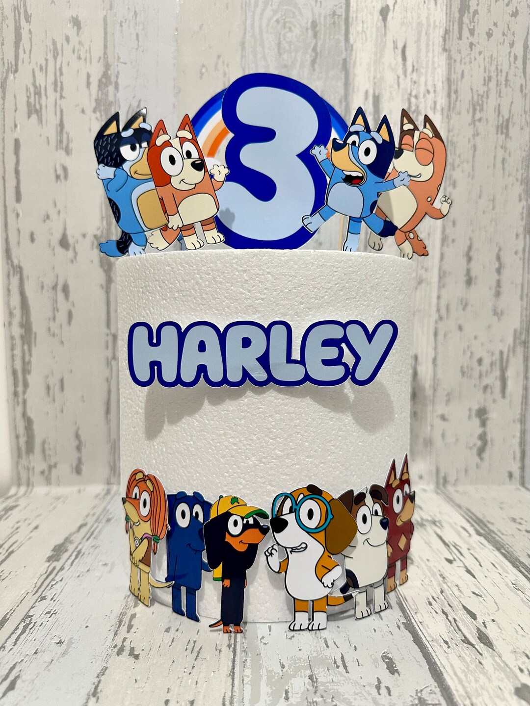 Bluey Cake Topper | Bluey Cake Charm | Bluey Birthday Party | Chilli ...