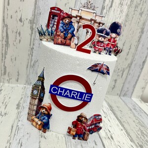 Paddington Bear Cake Topper Cake Charm Birthday Party Cake Topper ...