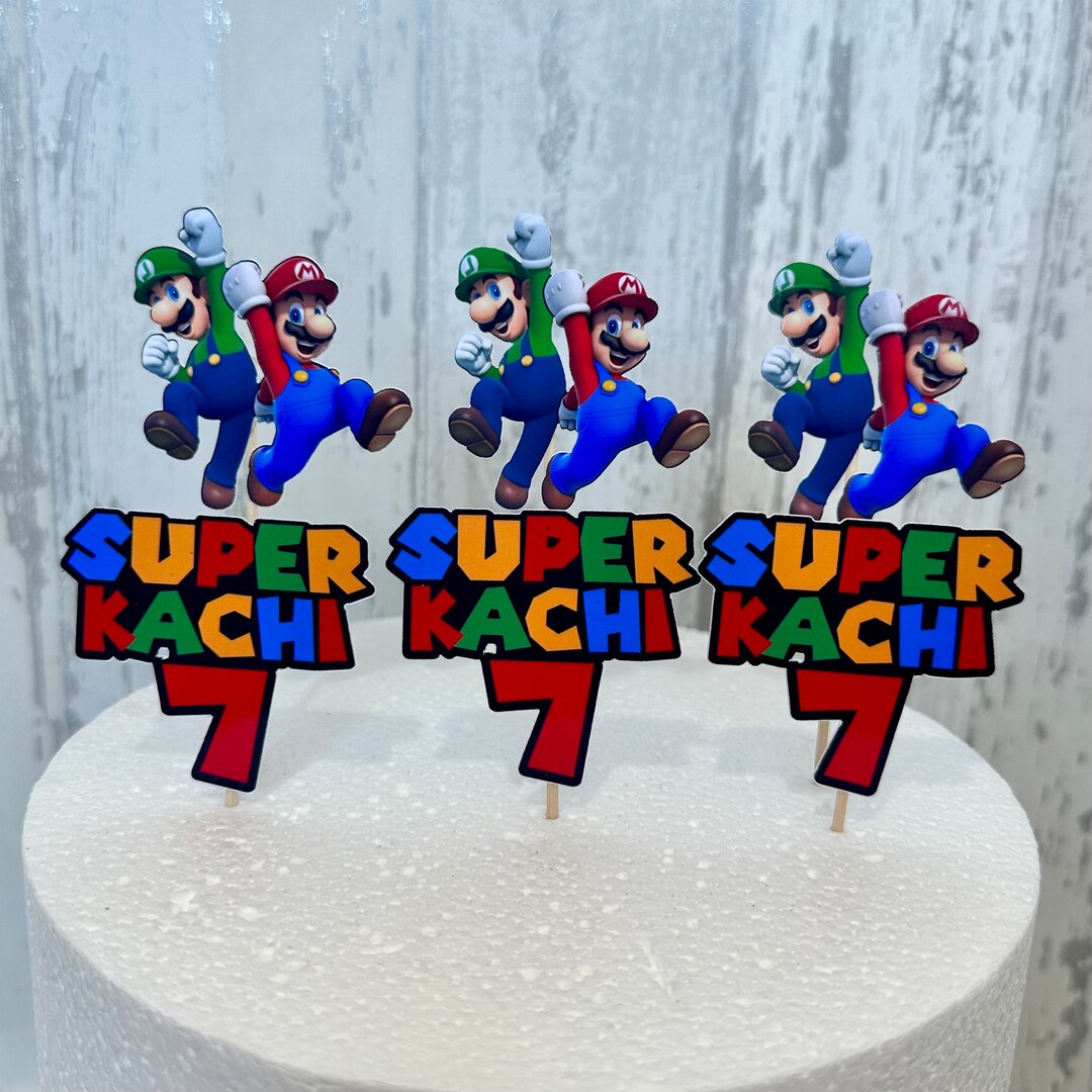 Super Mario Cake Topper / Super Mario Cake Charms / Super Mario ...