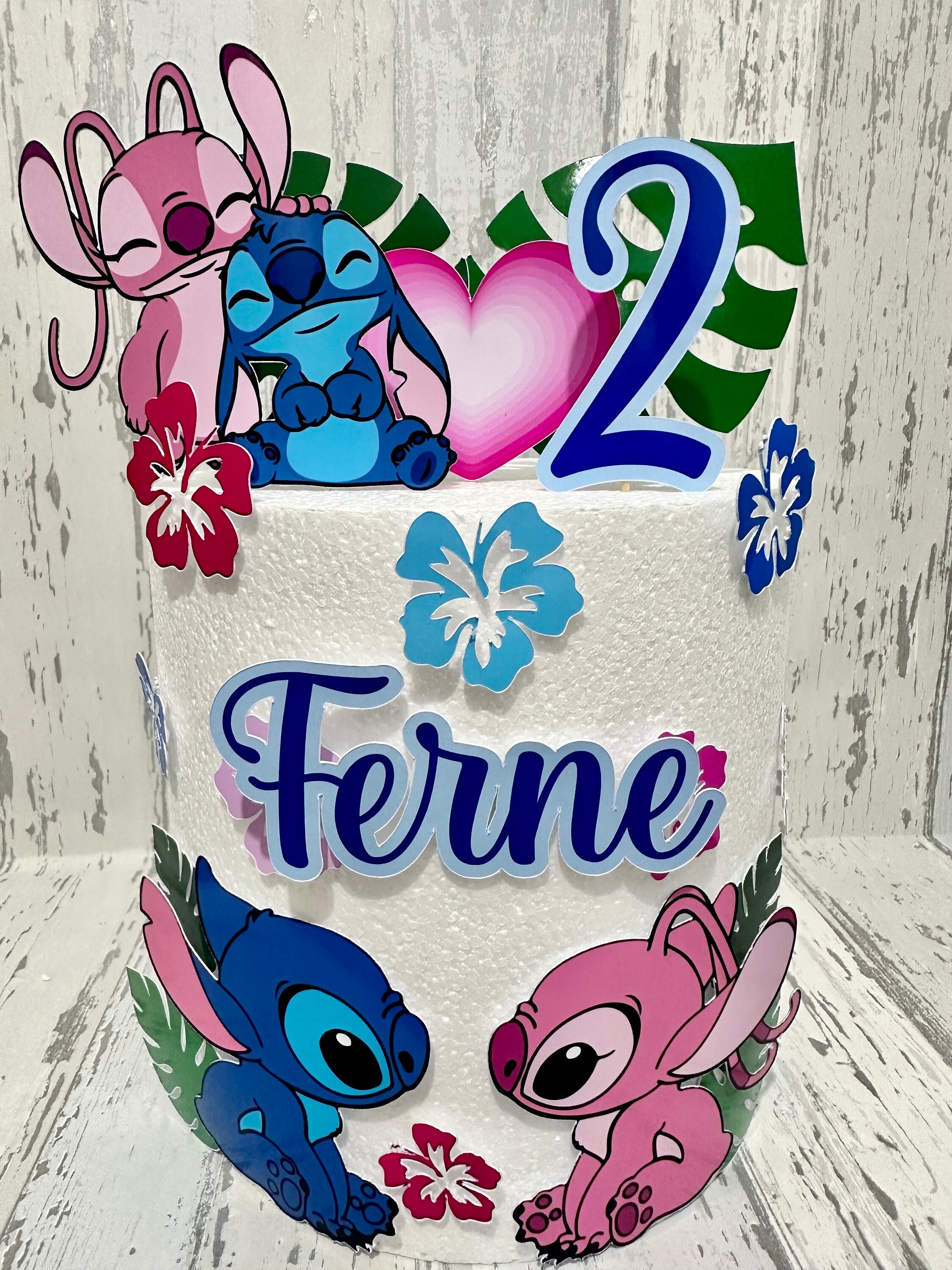 Lilo And Stitch Cake Topper Set Stitch And Angel Cake Topper Stitch