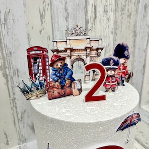 Paddington Bear Cake Topper Cake Charm Birthday Party Cake Topper ...