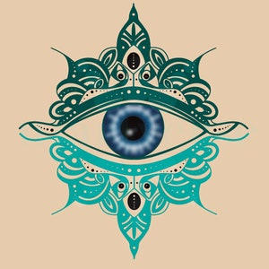 Third Eye Digital Illustration Downloadable Printable Wall Decor Lace ...