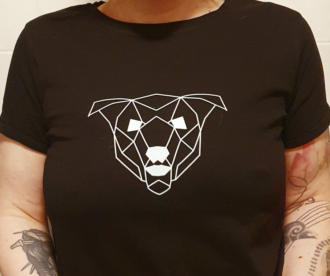 Geometric Shape Print Dog Tattoo Design Portrait Pet Illustration ...