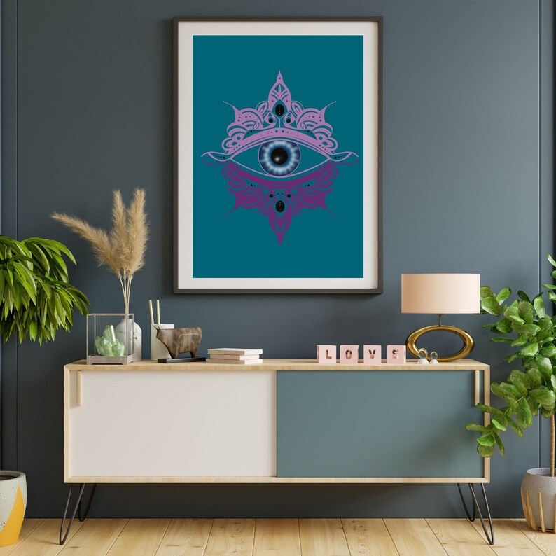 Third Eye Instant Download Lace Pattern Violett Blue Printable T-shirt ...