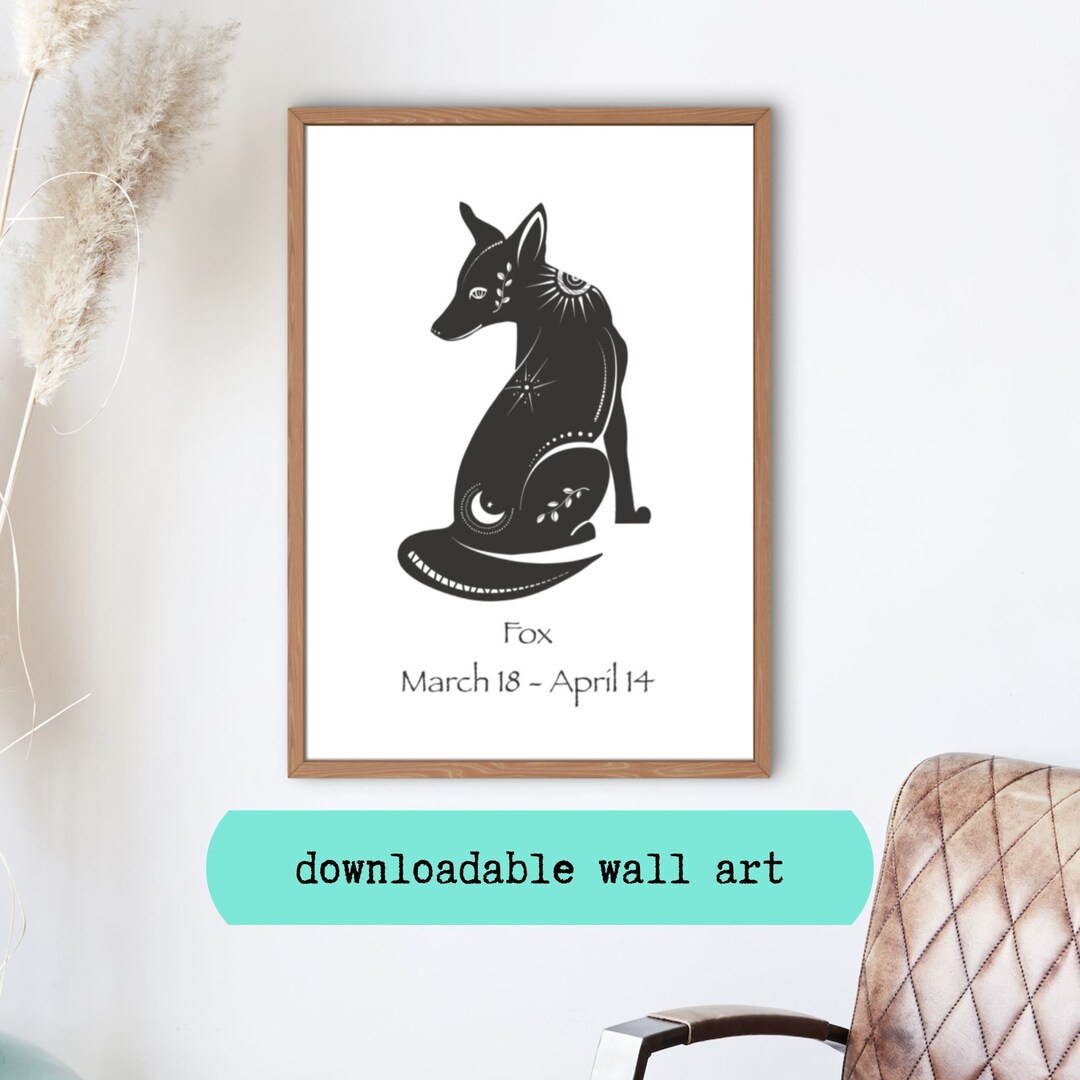 Celtic Animal Astrology Fox Zodiac Sign for March April Born Instant ...