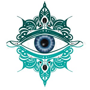 Third Eye Digital Illustration Downloadable Printable Wall Decor Lace ...