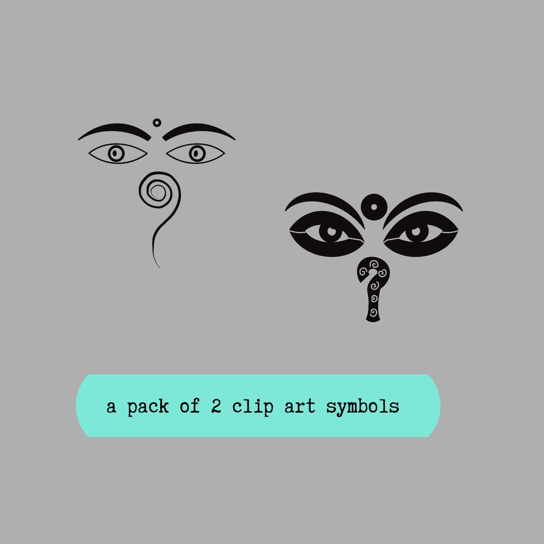 A Set of Two Hindu Buddha Wisdom Eyes Png File With Transparent ...