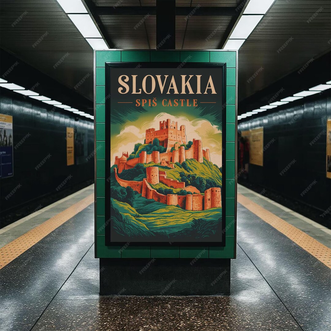 Spis Castle Slovakia Poster, Unique Wall Art, Vintage Design, Spiske ...