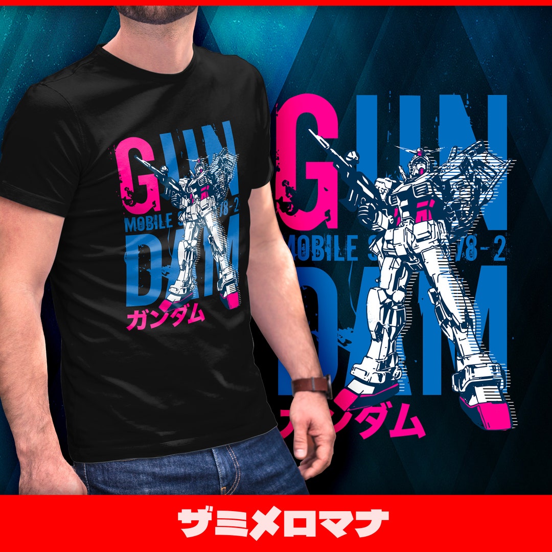 033 Gundam Classic Anime Unisex Tshirt, Anime Fanart, Gundam Tee ...