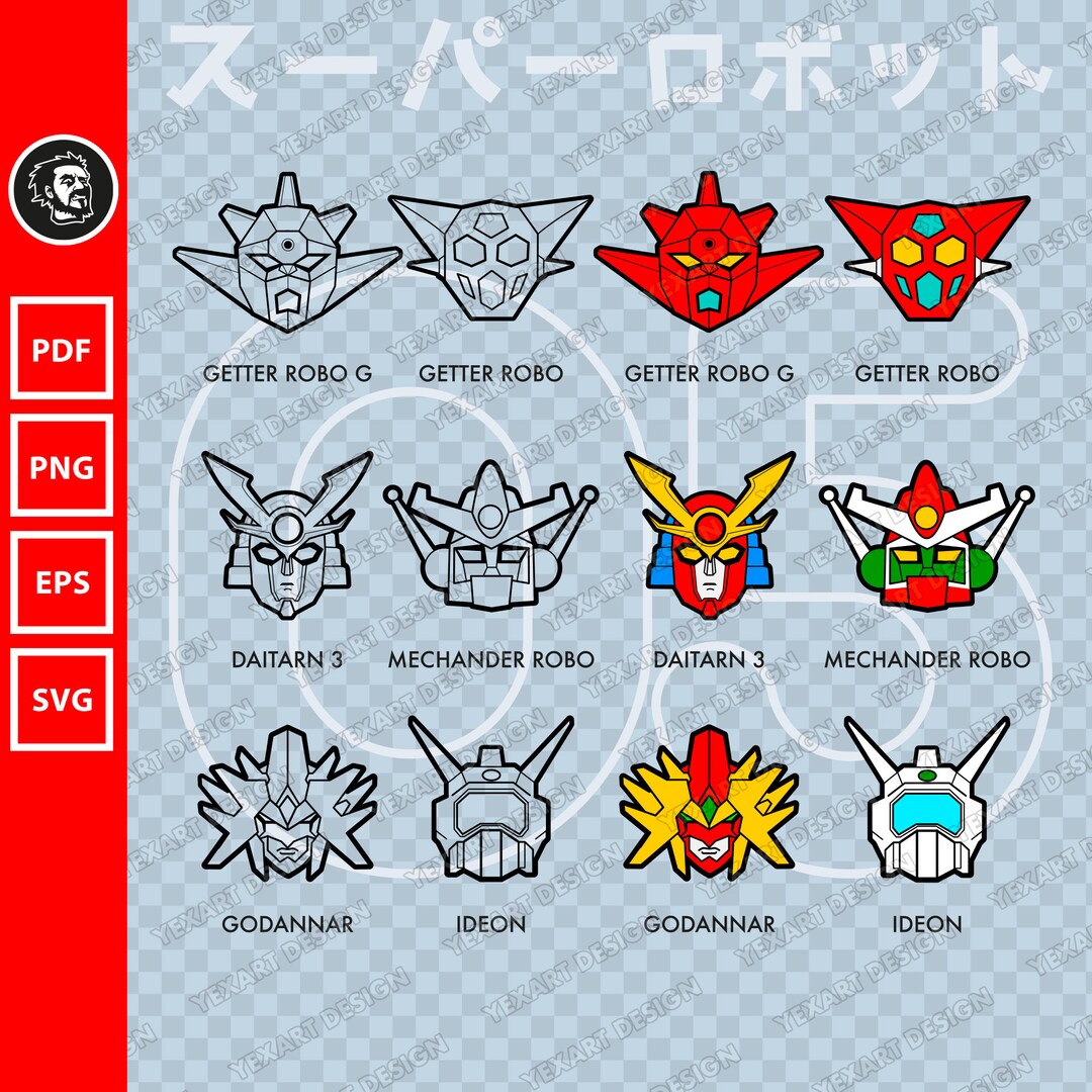 Robot Set 05: Super Robot SVG, Vector Mecha (digital Download) - Etsy
