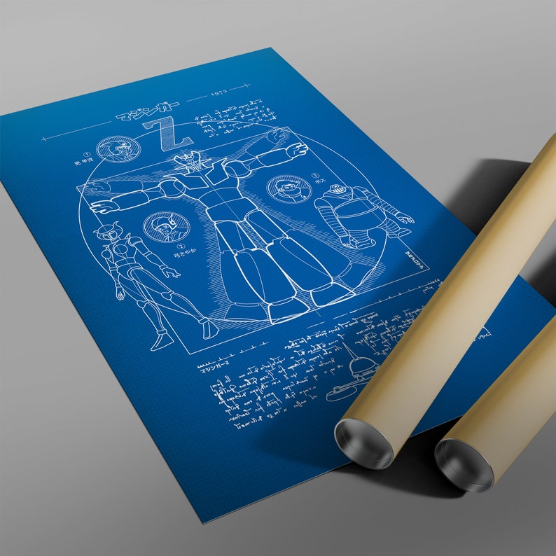 241 Mazinger Z Blueprint - Etsy