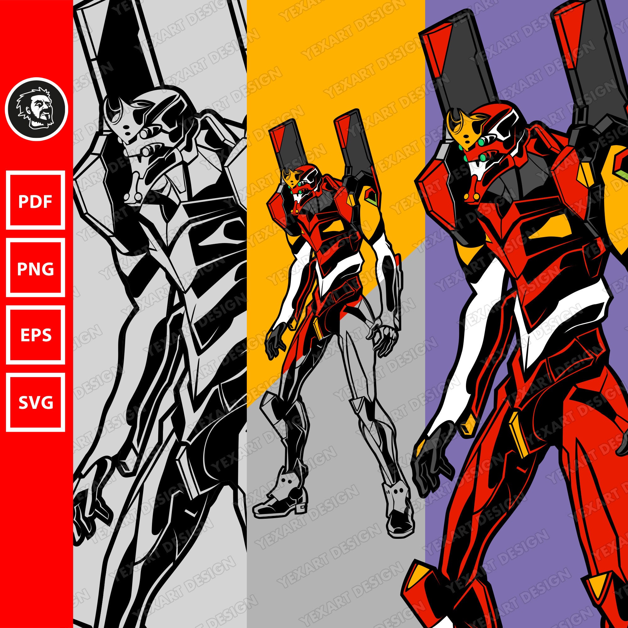 Eva Unit 02 | Eva02 Svg, Vector File, Vector Neon Genesis Evangelion ...