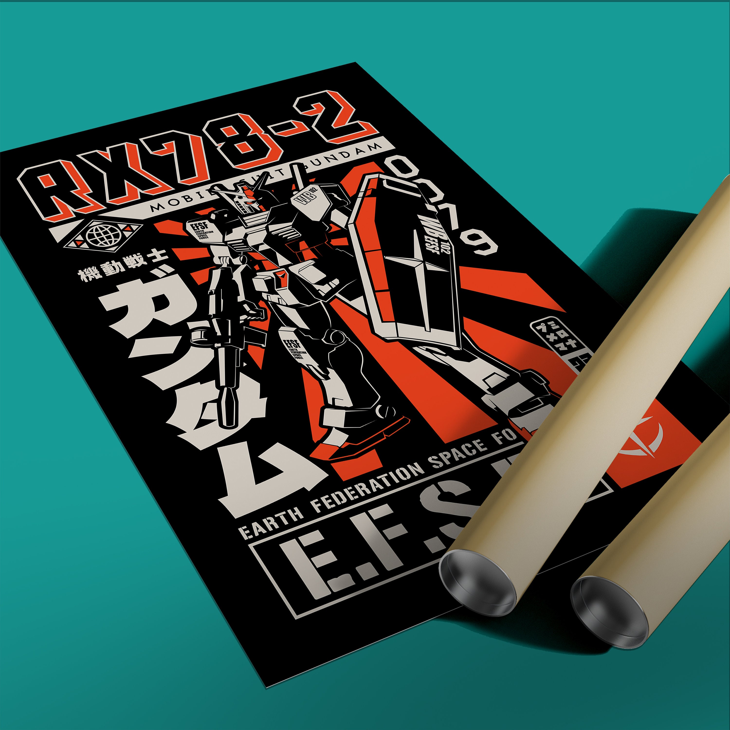 Retro Gundam Blk Poster Mecha Art, Super Robot Art, Gundam Rx78 ...