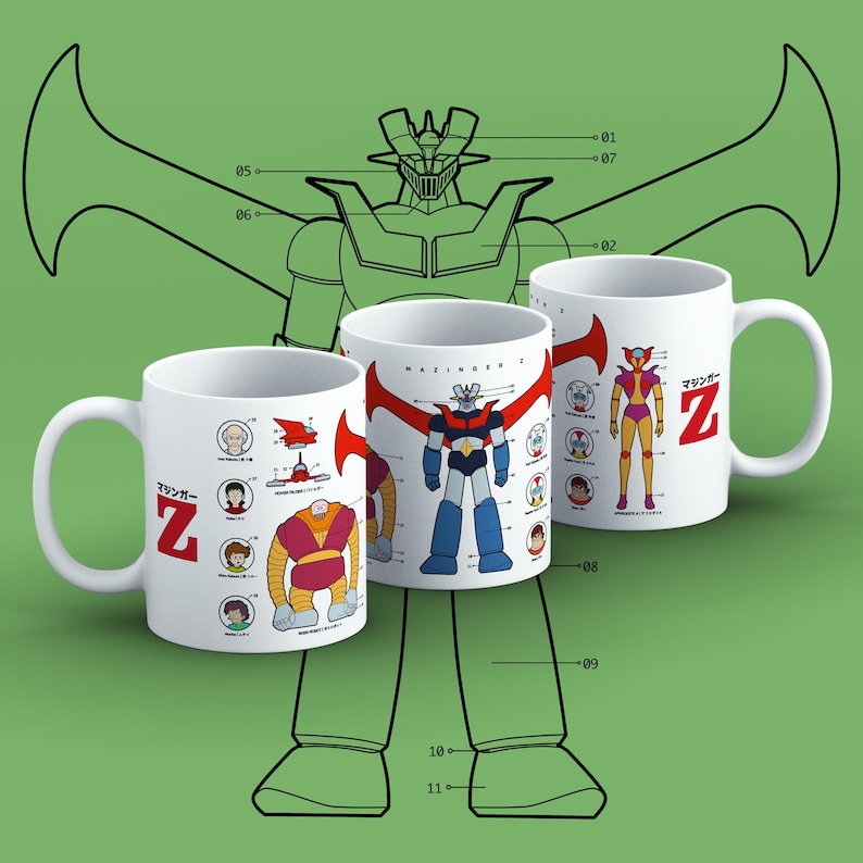 Mazinger Z Mug | Mazinger Coffee, Koji Kabuto Cup, Classic Anime ...