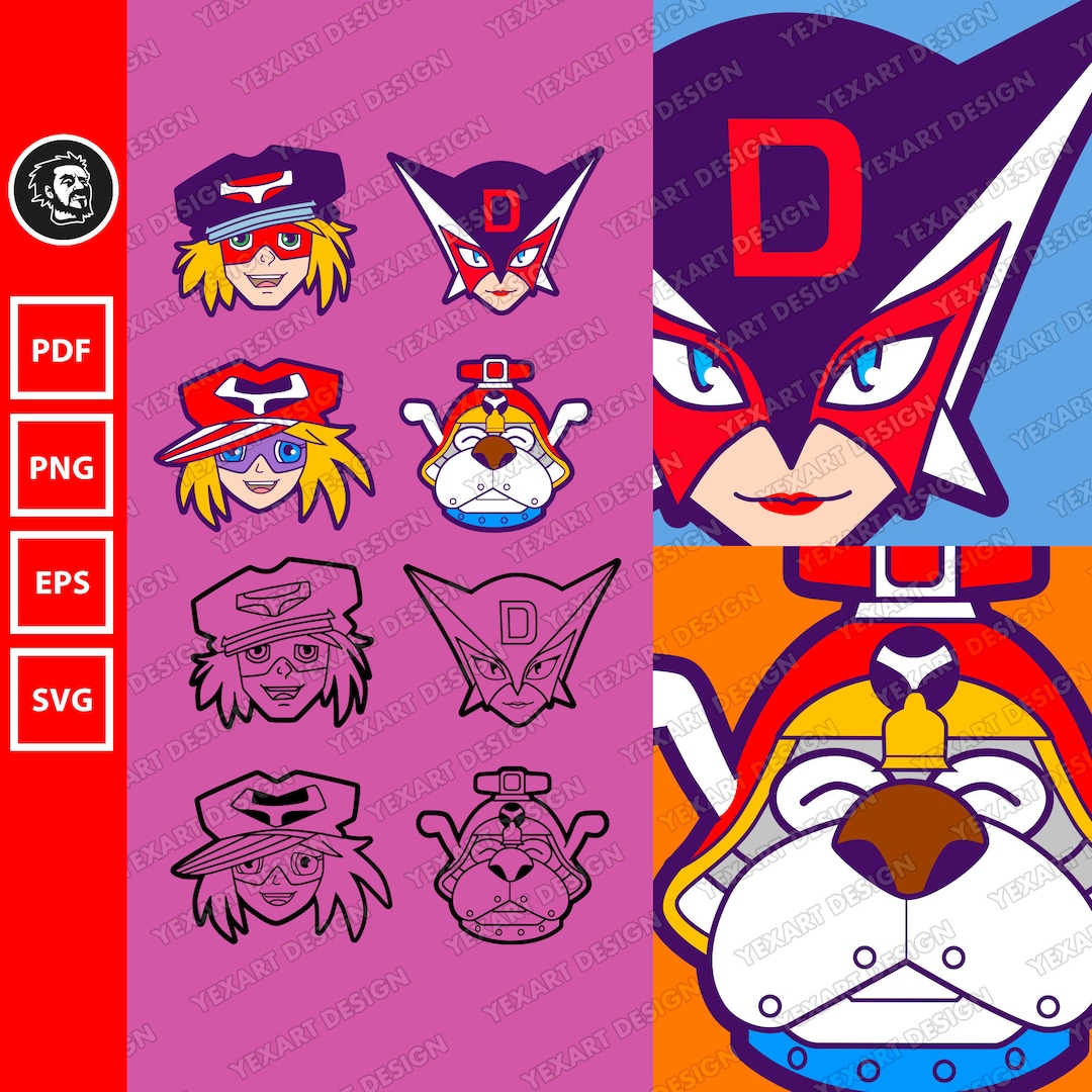 Set Yattaman Yattaman Svg, Vector File, Vector Yattaman, Dronjio Svg ...