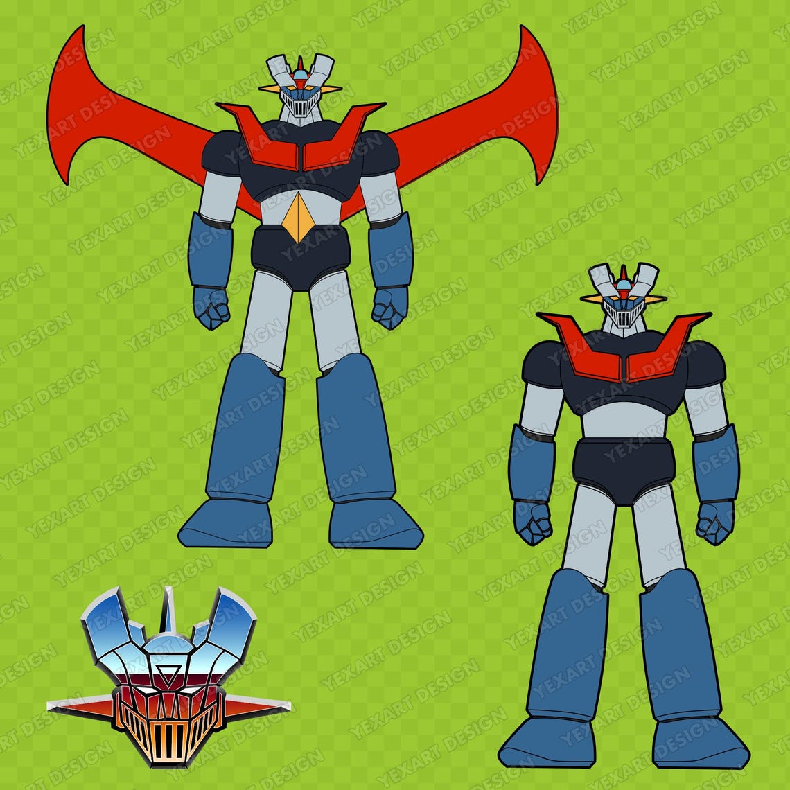 Mazinger Z SVG: Retro Anime Vector File (digital Download) - Etsy