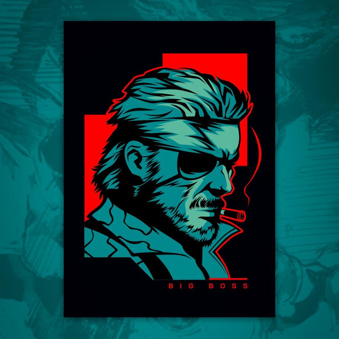 348 MGS Big Boss Poster Classic Videogame, Game Fanart, Mgs Poster, Big ...