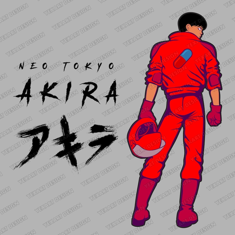 Akira Anime Vector Art: Kaneda Bike, Fanart (digital Download) - Etsy