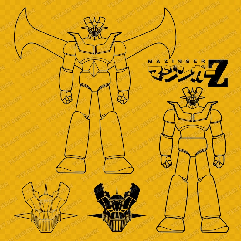 Mazinger Z SVG: Retro Anime Vector File (digital Download) - Etsy