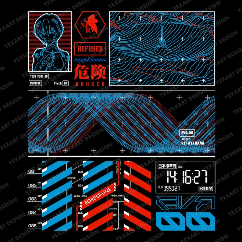 Evangelion Interface 00 | Eva00 Svg, Vector File, Vector Neon Genesis ...