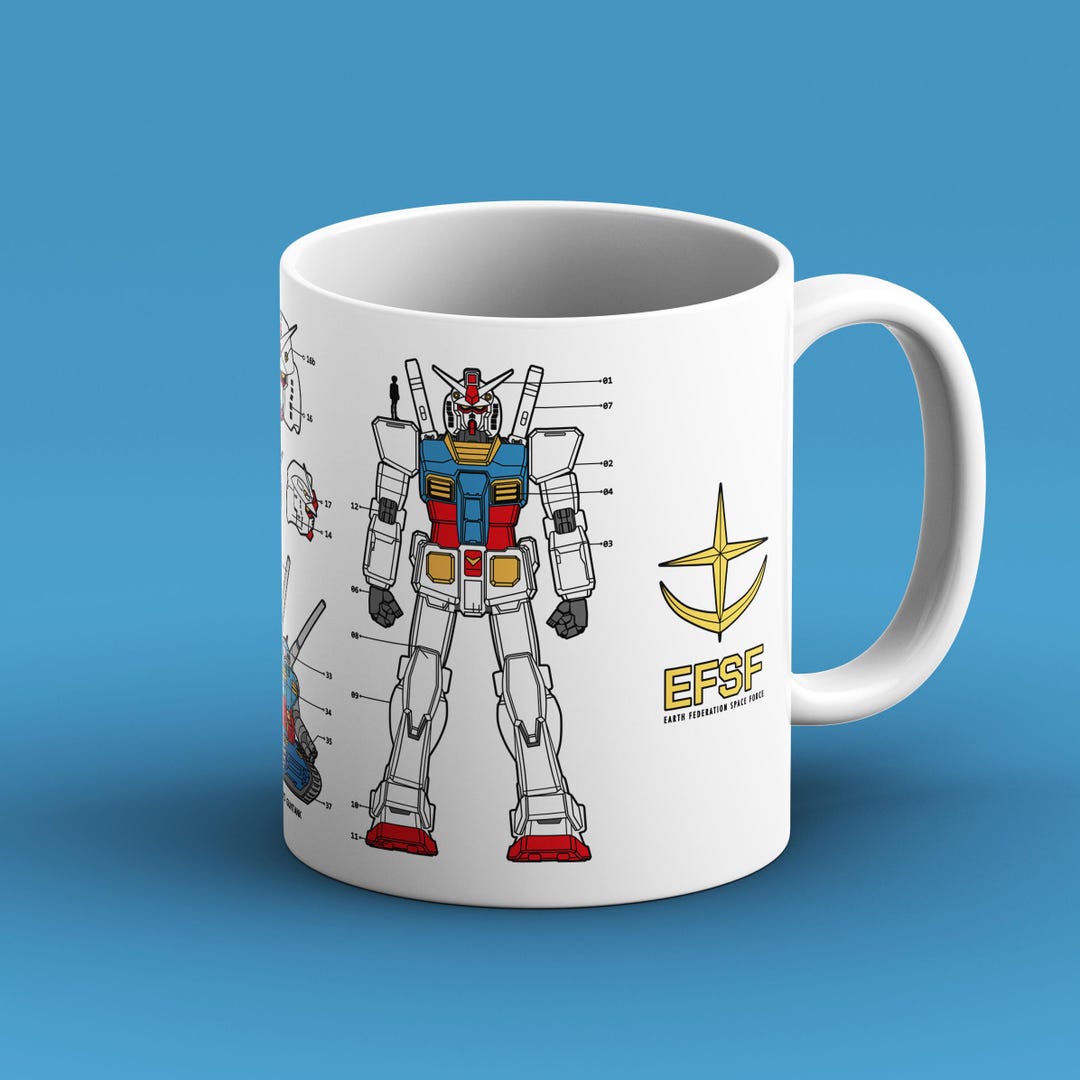 Gundam Mug | Gundam Coffee, Rx78 Cup, Classic Anime, Anime Breakfast ...