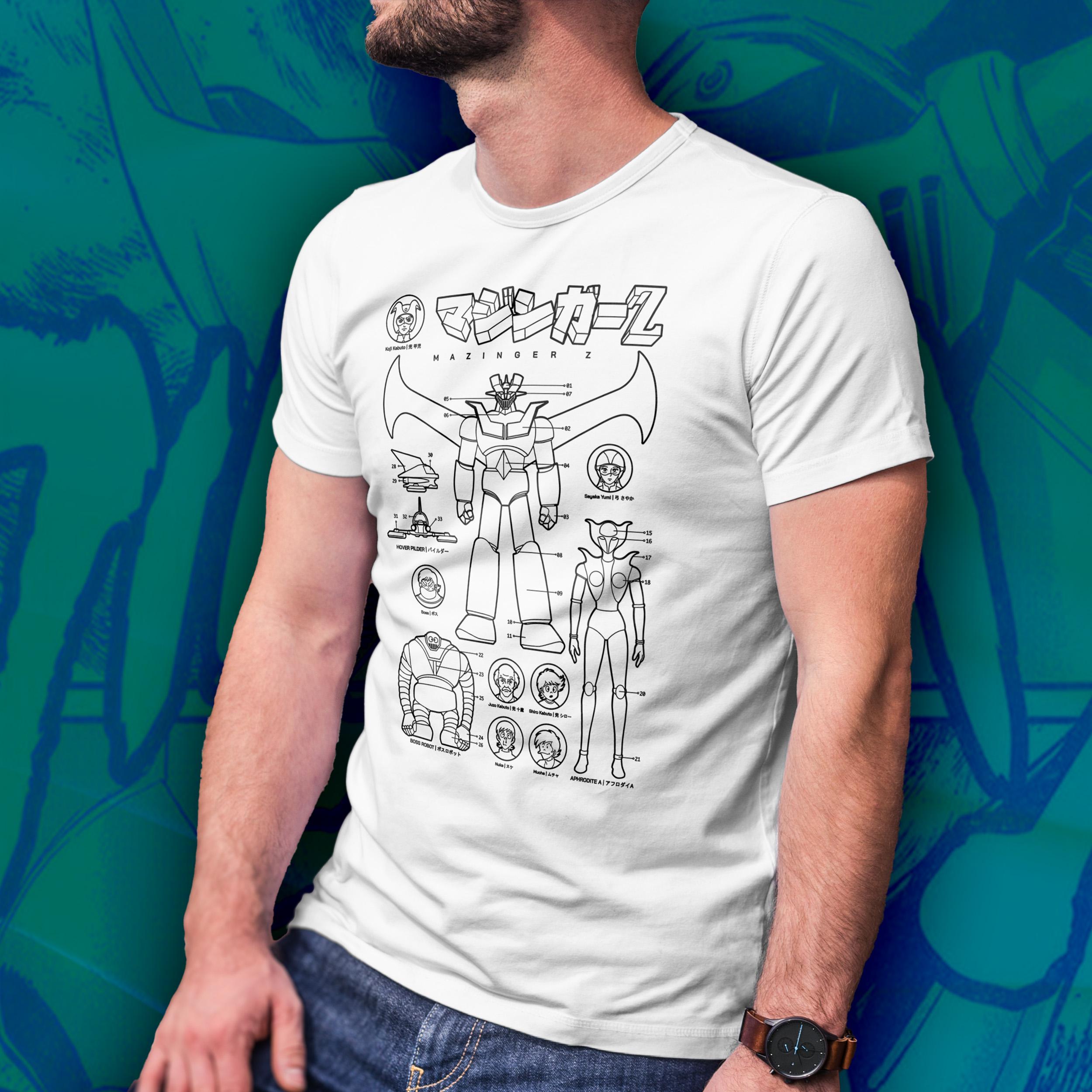 Mazinger Z Blueprint -456- T-shirt: Classic Anime Fanart Tee - Etsy