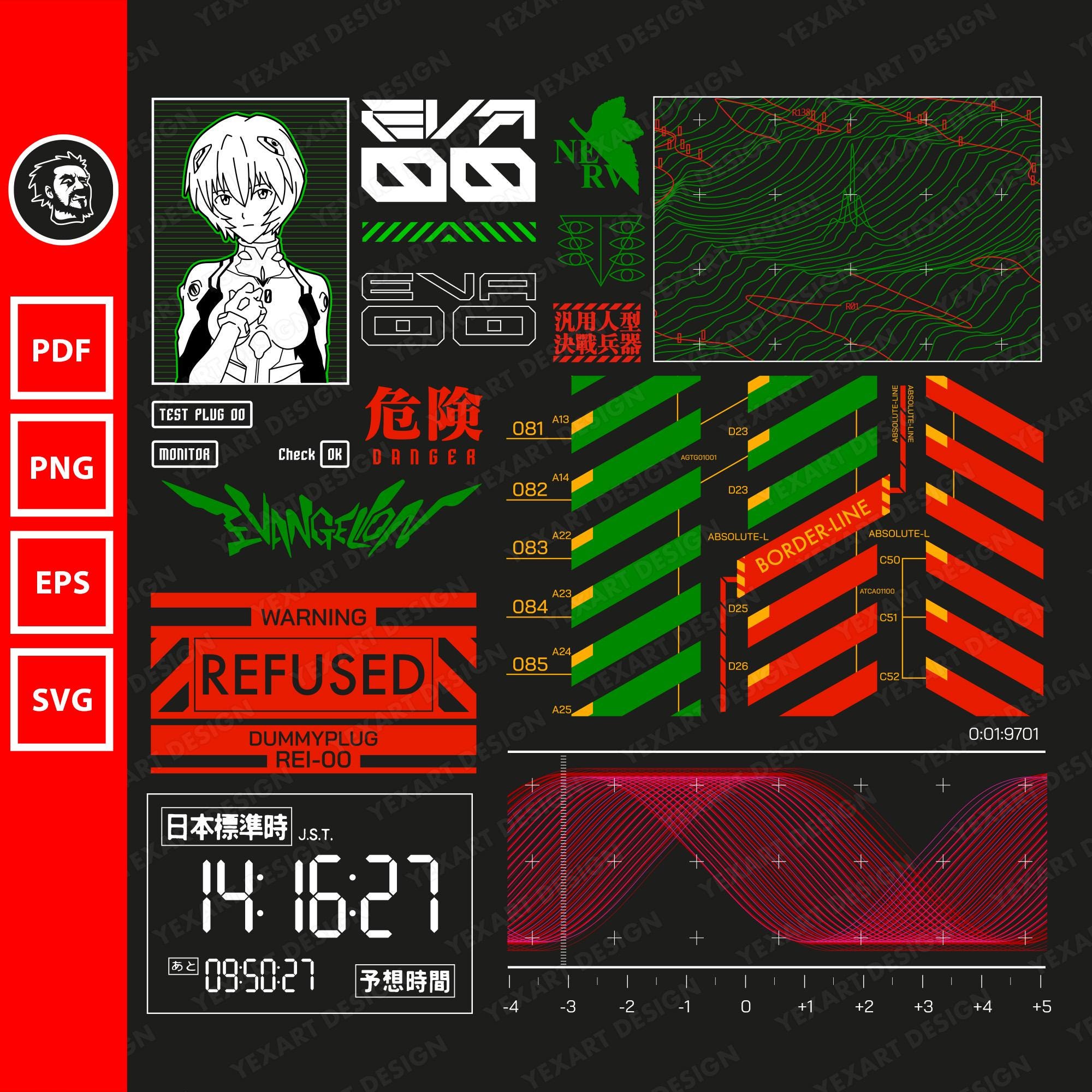Evangelion Interface 00 | Eva00 Svg, Vector File, Vector Neon Genesis ...