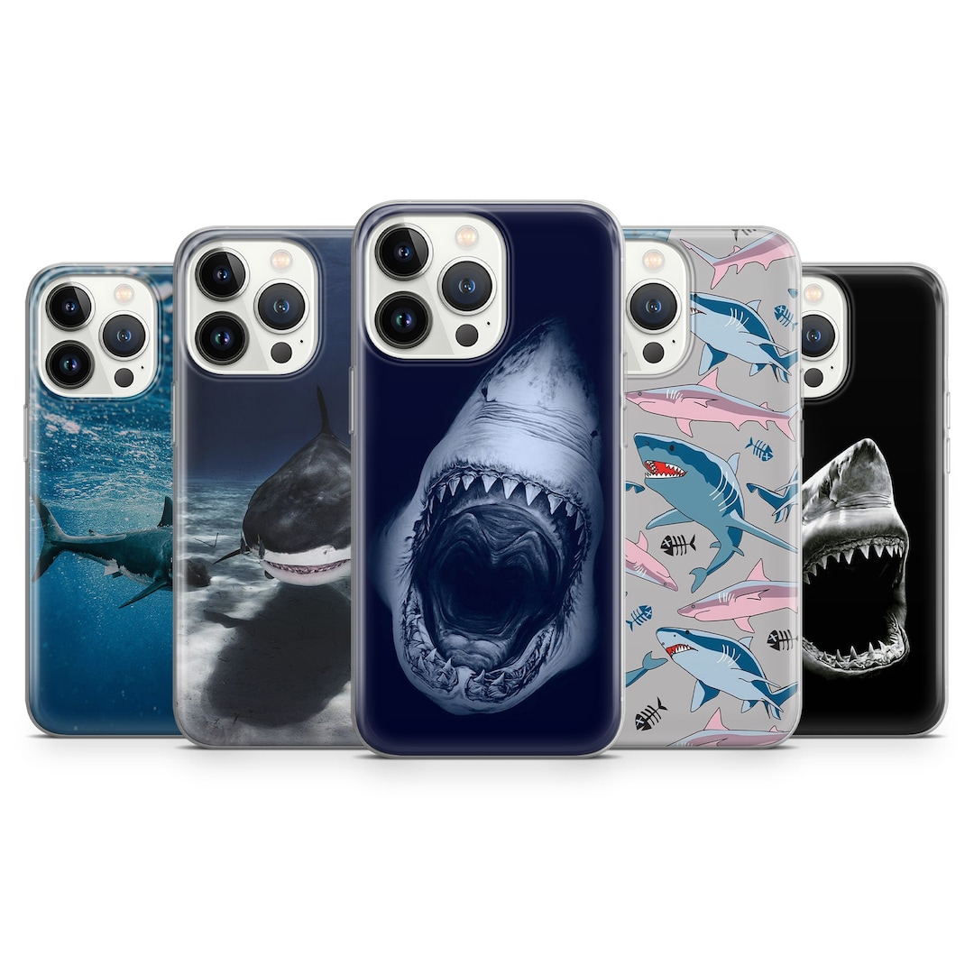 White Shark Phone Case Fish Predator Ocean Cover for iPhone 15 14pro ...