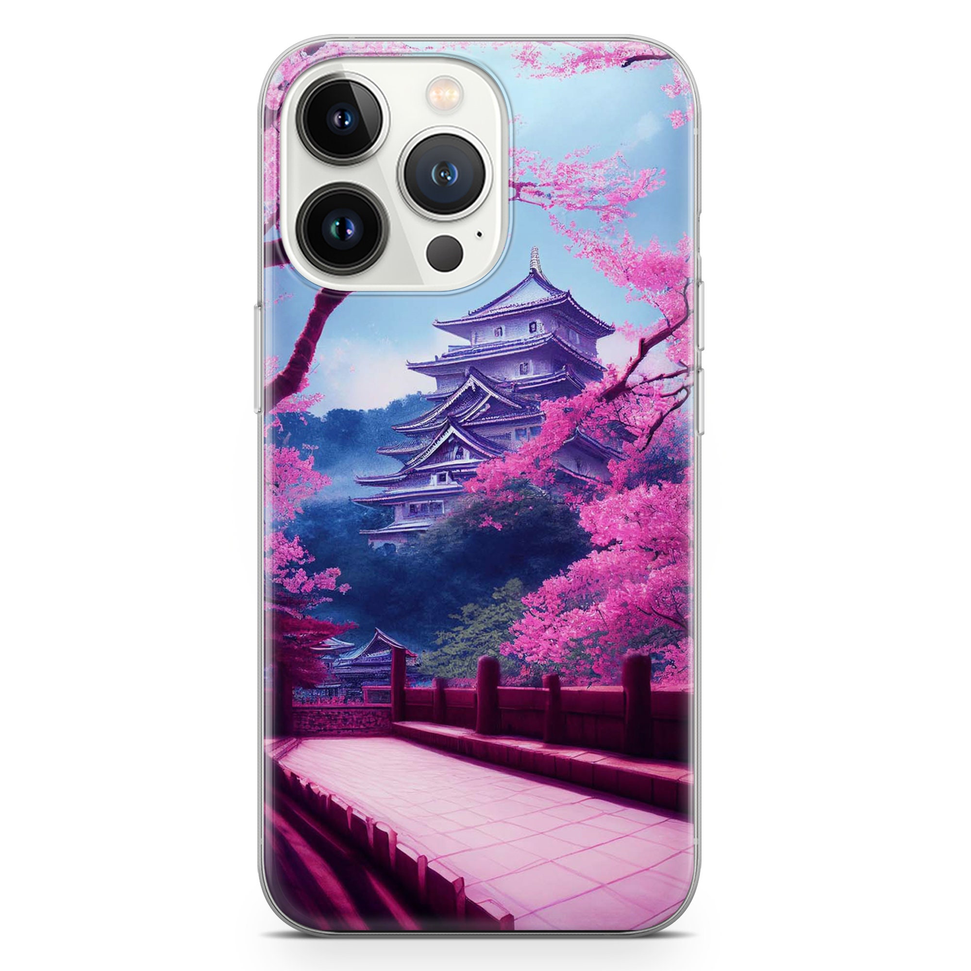 Cherry Blossom Phone Case Japanese Sakura Tree Cover for iPhone 16 15 ...