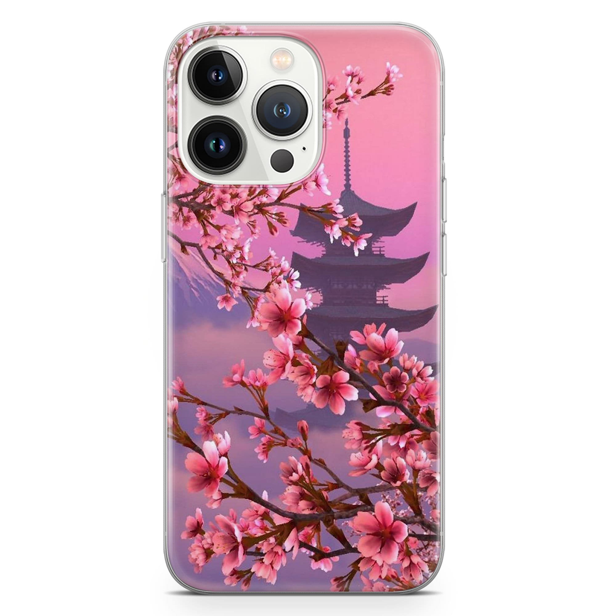 Cherry Blossom Phone Case Japanese Sakura Tree Cover for iPhone 16 15 ...