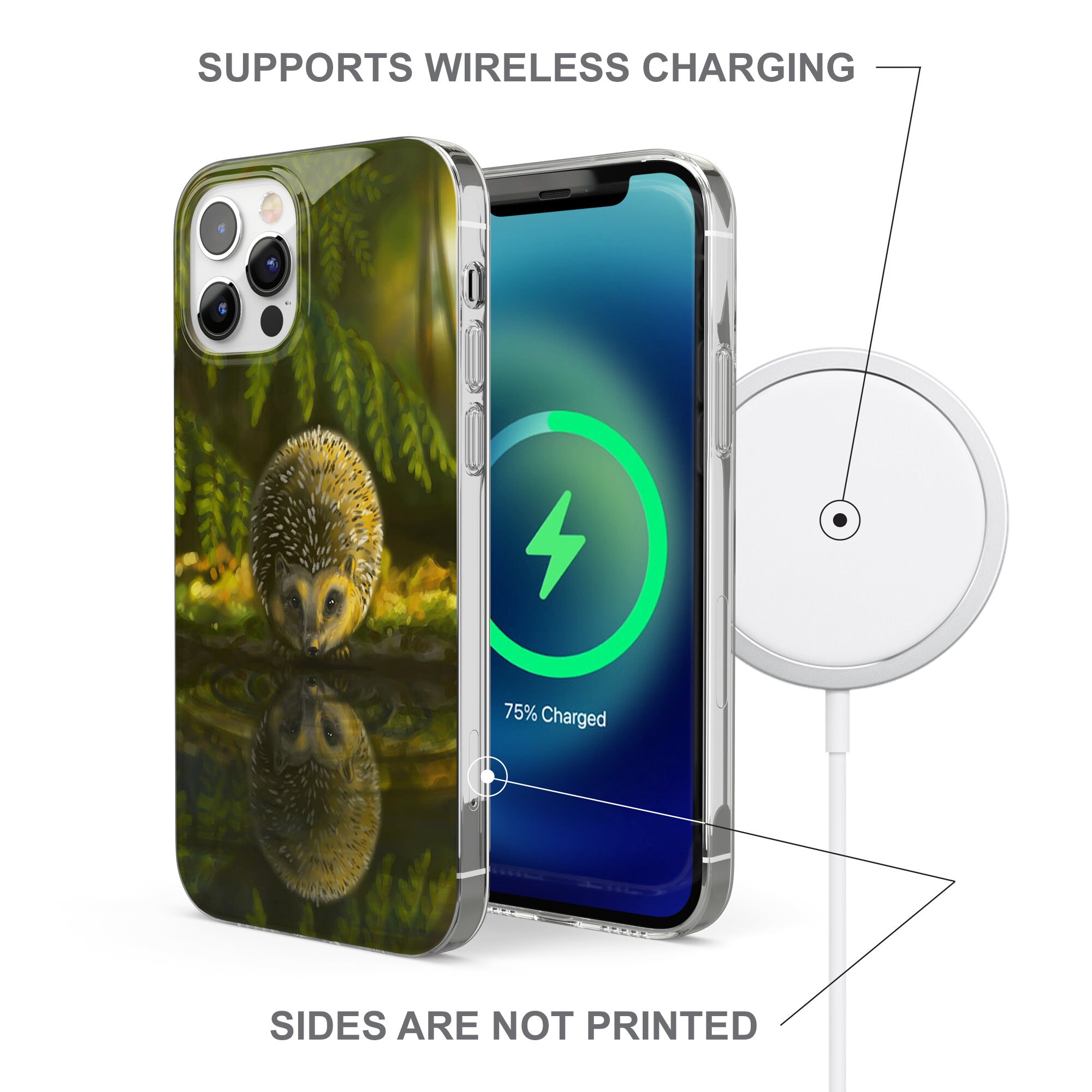 Cute Hedgehog Phone Case Pattern Art Cover for iPhone 15 - Etsy