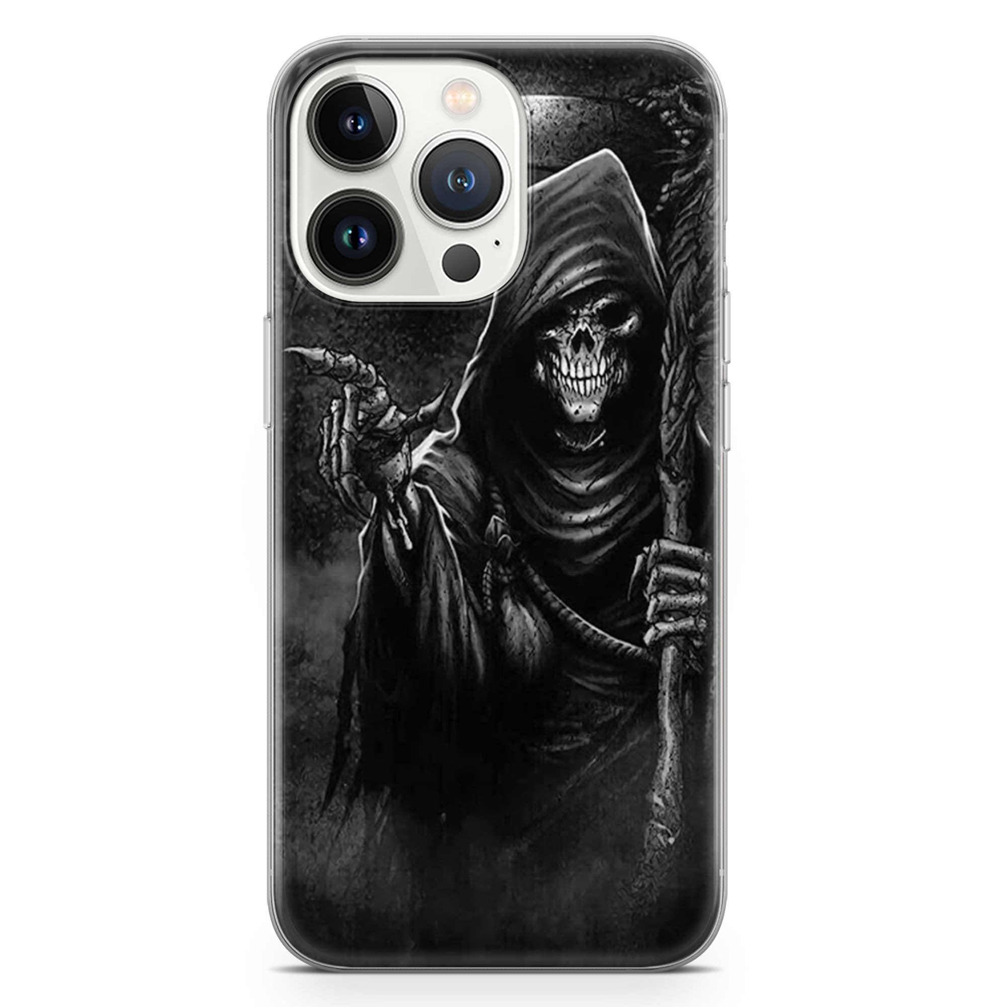 Grim Reaper Phone Case Dark Cover for iPhone 16 15 14, 13, 12, 11, XR ...