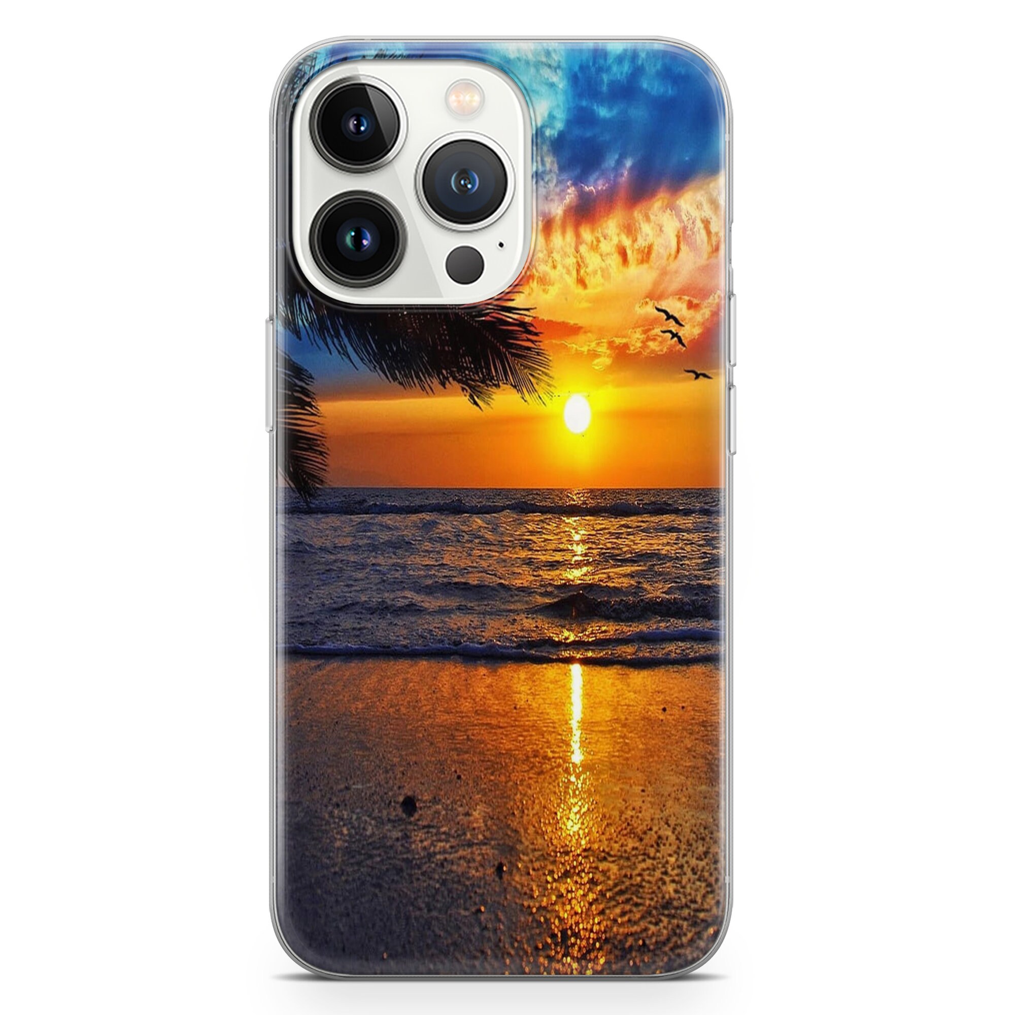 Tropical Beach Phone Case Summer Sea Palms Cover for iPhone 15 - Etsy