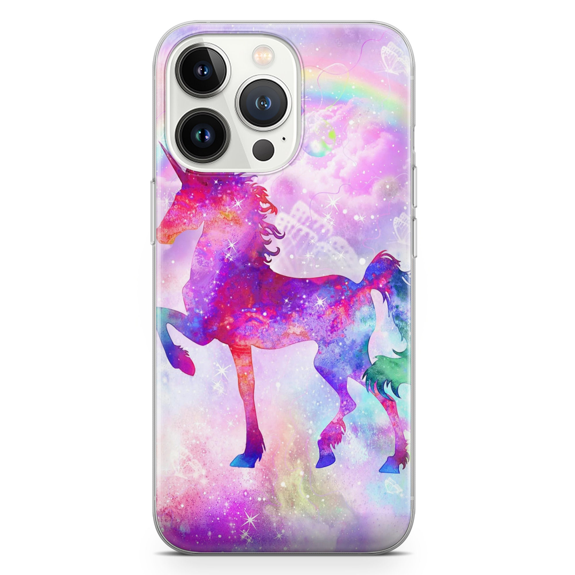 Aesthetic Unicorn Phone Case Kids Design Protective Tpu Gel Etsy
