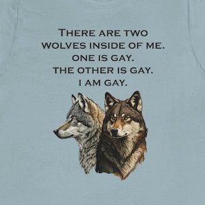 Two Wolves Meme T-shirt, Funny LGBT Shirt, Gen Z T-shirt - Etsy