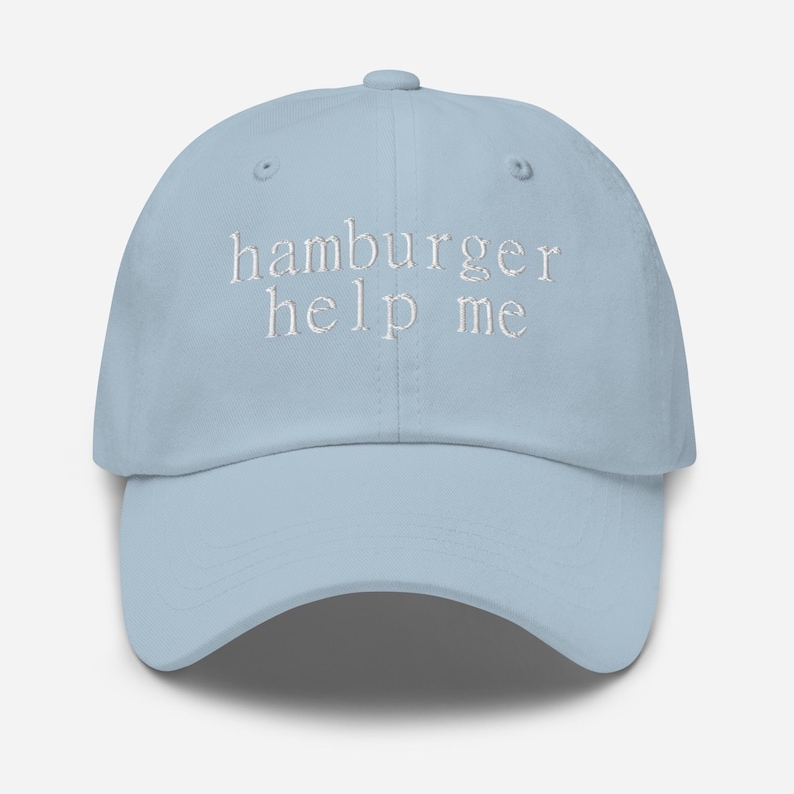 Embroidered Dad Hat "hamburger Help Me", Funny Hats, Meme Baseball Cap ...