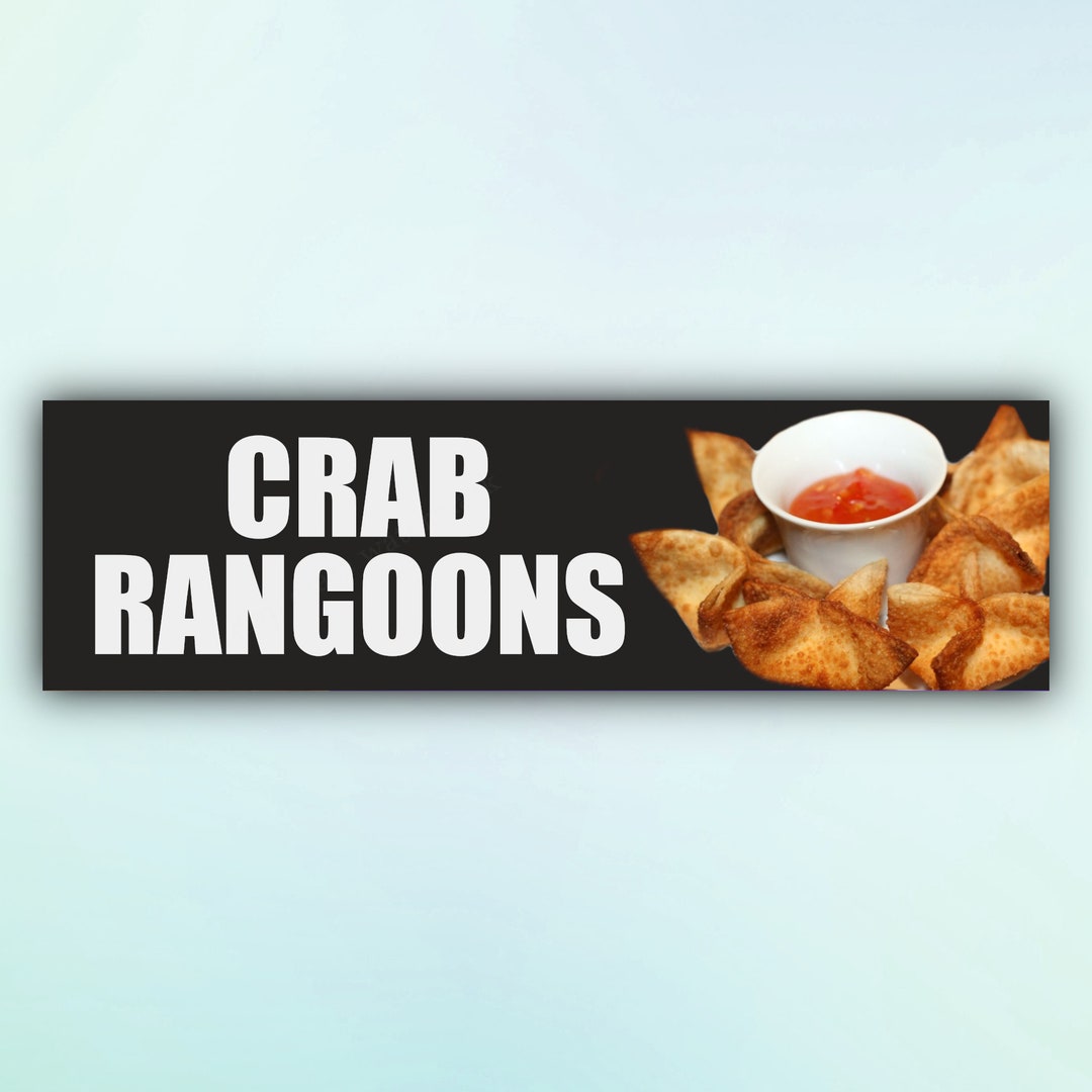 Crab Rangoons Bumper Sticker, Funny Unhinged Car Stickers - Etsy