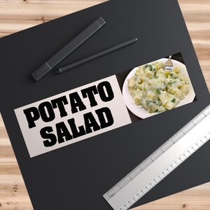 Potato Salad Bumper Sticker, Funny Meme Car Stickers, Gen Z Car Decal ...